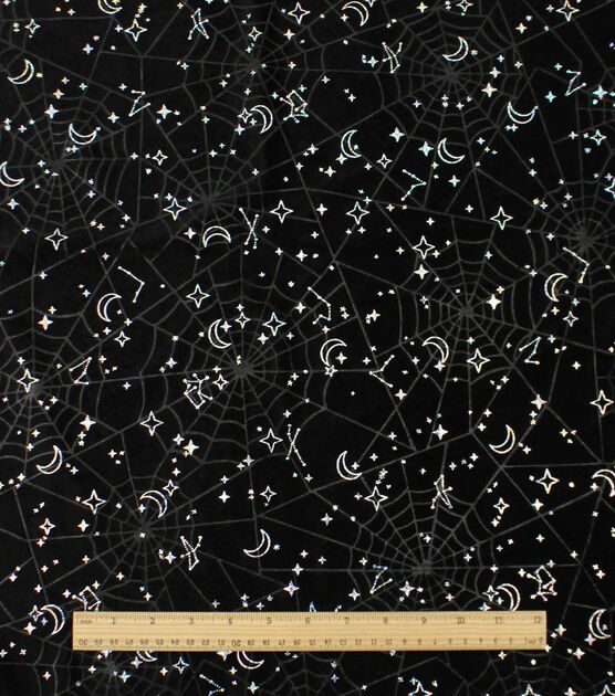Embossed Webs On Black Velvet Fabric By The Witching Hour Joann