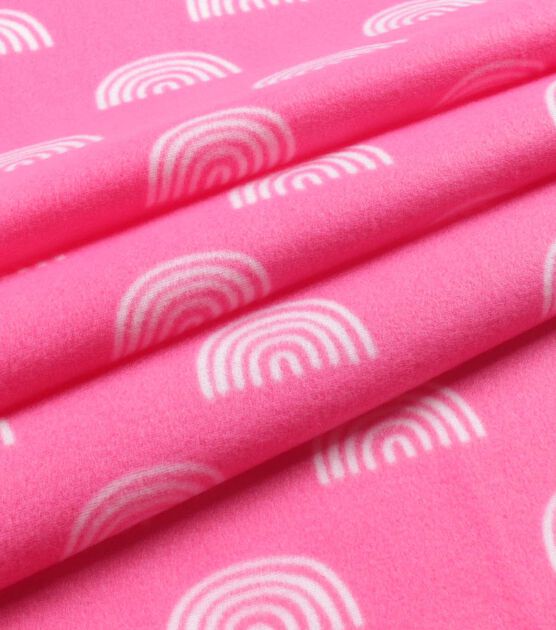 Rainbows On Pink Craft Fleece Fabric By Happy Value Joann