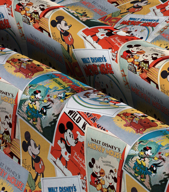 Classic Mickey Posters Disney Cotton Fabric Joann