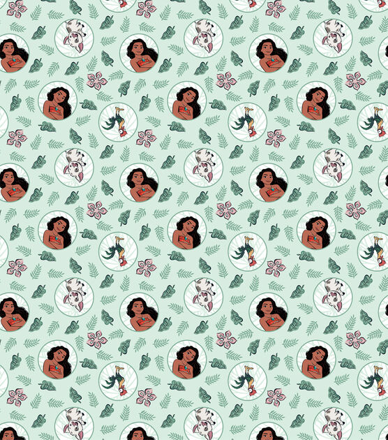 Princess Moana Leaf Disney Cotton Fabric Joann