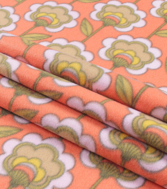 Retro Floral Blizzard Fleece Fabric Joann