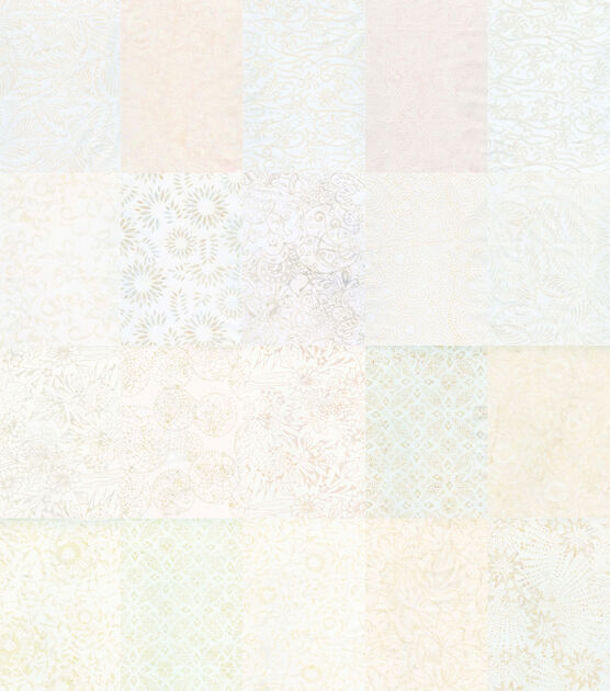 10 X 10 Hi Fashion Batik Cream Cotton Fabric Squares 42pc Joann