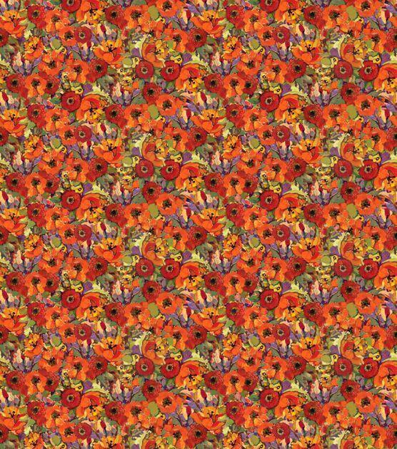 Susan Winget 108 Orange And Red Poppies Premium Wide Cotton Fabric Joann