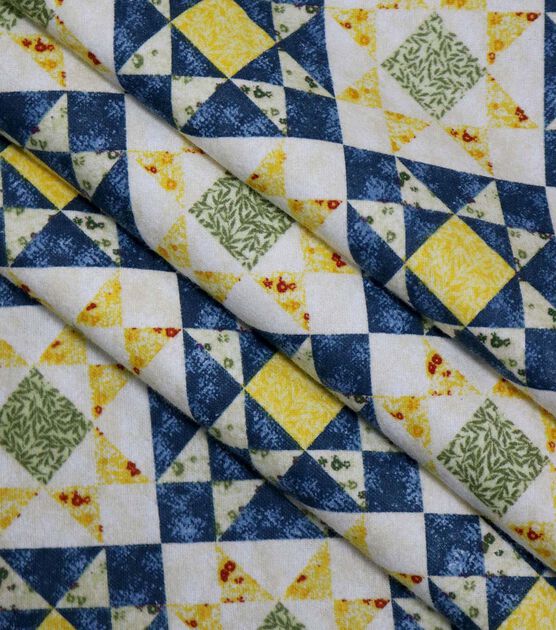 Blue And Yellow Patchwork Super Snuggle Flannel Fabric Joann