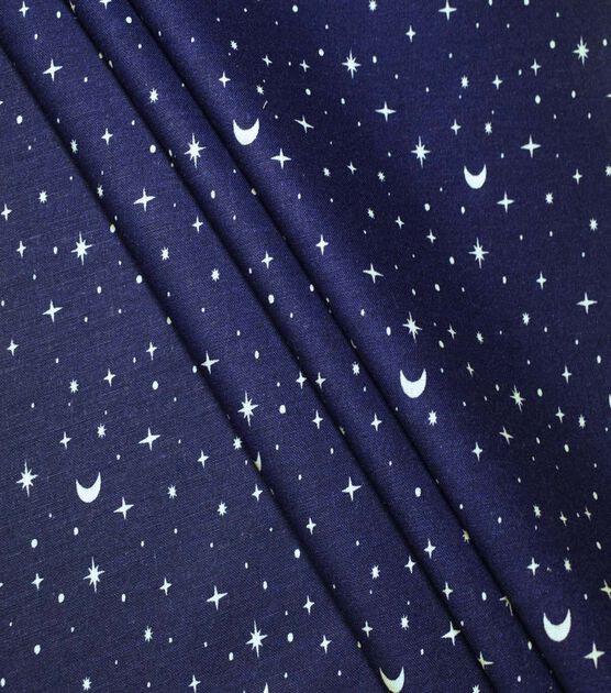Stars And Moons On Navy Cotton Fabric By Quilters Showcase Joann
