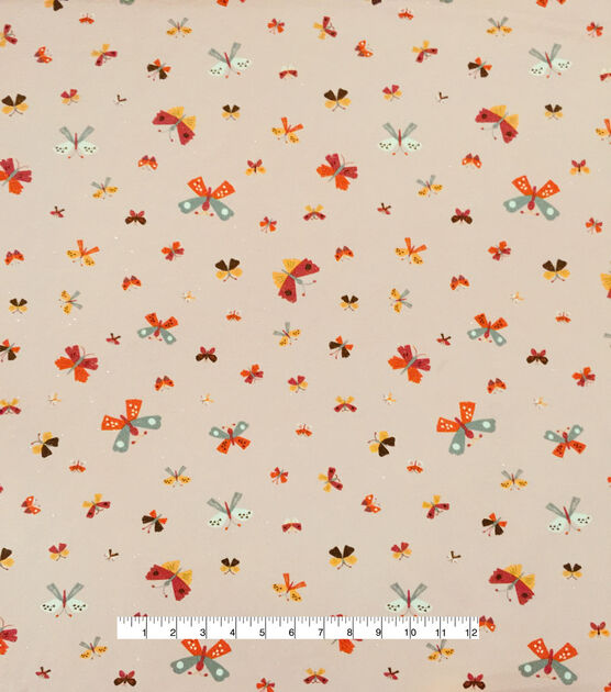 Pink Glitter Butterflies Interlock Knit Fabric By Pop Joann