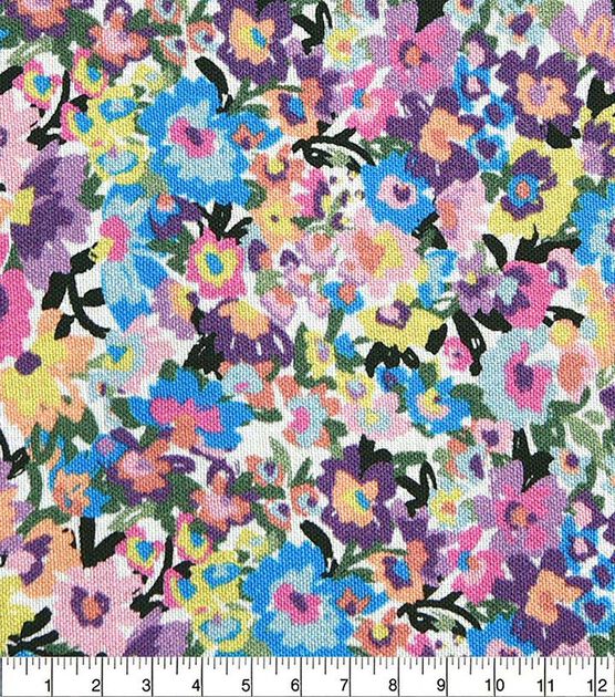 Blue Watercolor Floral Cotton Fabric By Keepsake Calico Joann