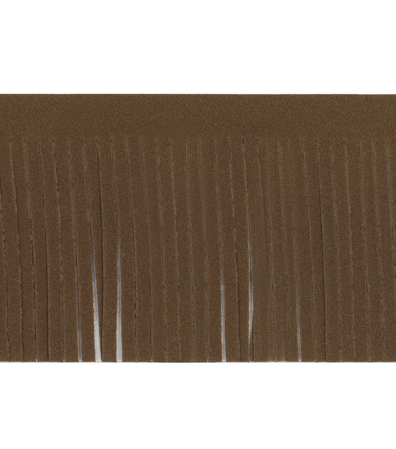 Wrights Suede Fringe Trim 2 Mocha Joann