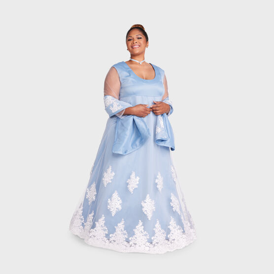 Bridal White Mesh Fabric With Cord Border Joann
