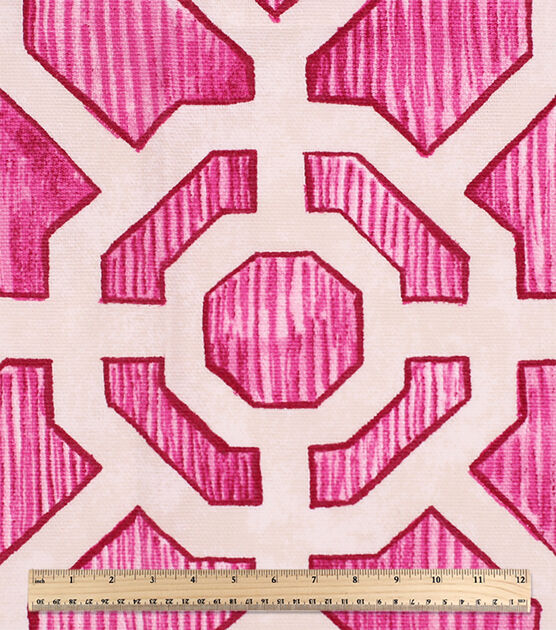 Pink Lattice Cotton Canvas Fabric Joann