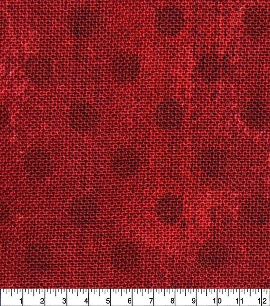 18 X 21 Burgundy Dots Quilt Cotton Fabric Quarter By Keepsake Calico