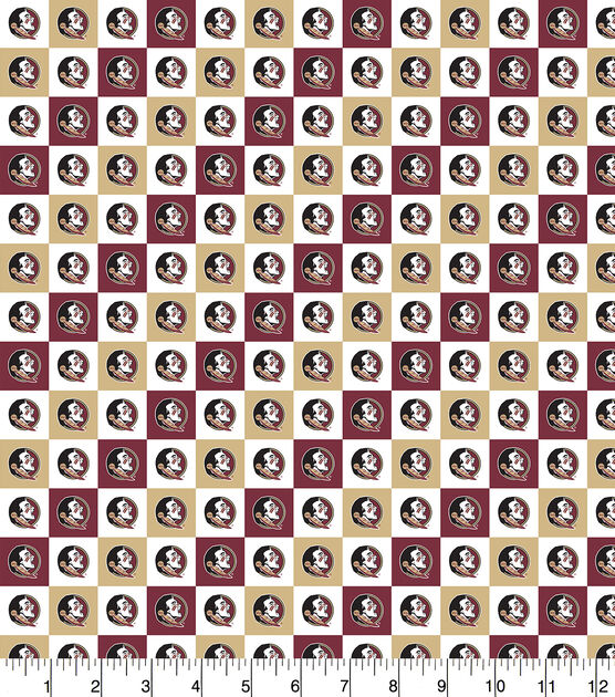 Florida State University Seminoles Cotton Fabric Collegiate Checks Joann