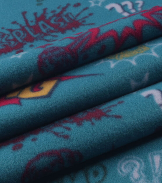 Comics On Blue Blizzard Fleece Fabric Joann