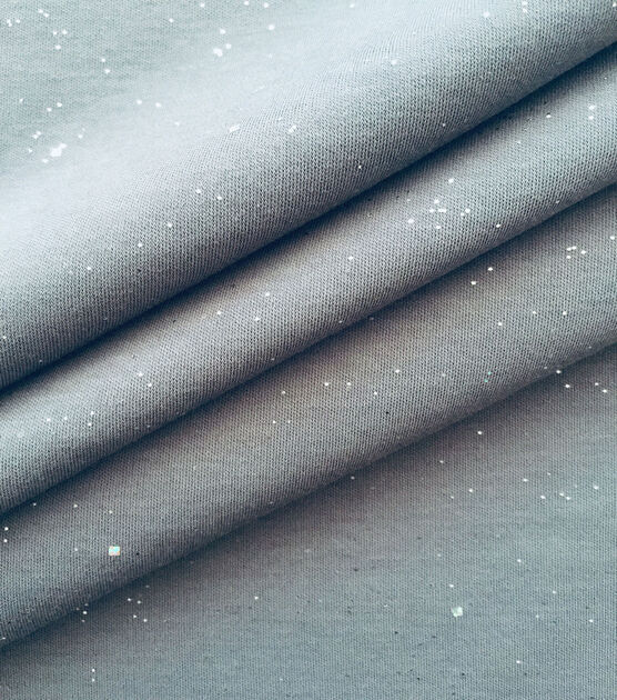 Gray Sparkle Interlock Knit Fabric By Pop Joann