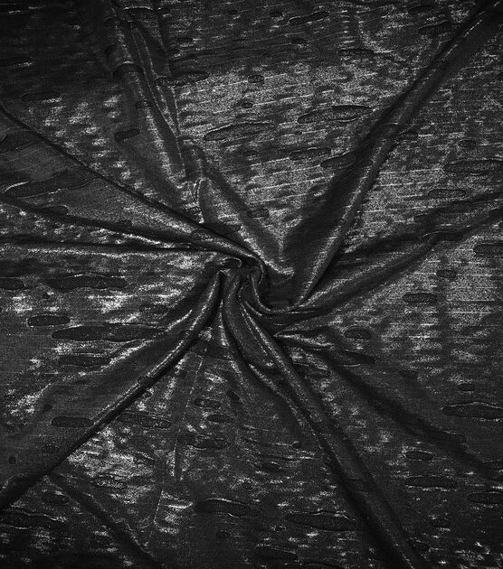 Gray Shreds Metallic Halloween Knit Fabric By The Witching Hour Joann