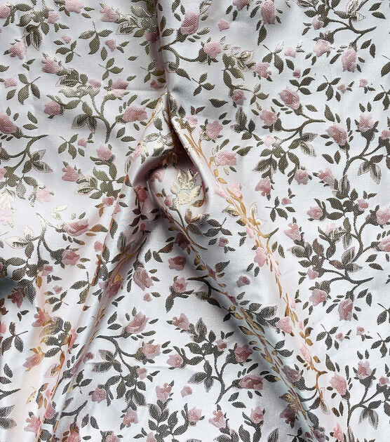 Floral On Vines Brocade Metallic Apparel Fabric Joann