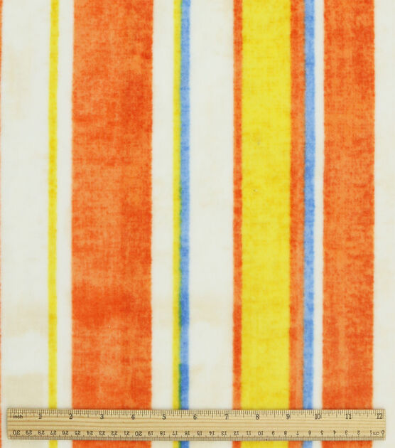 Orange Stripe Luxe Fleece Fabric Joann