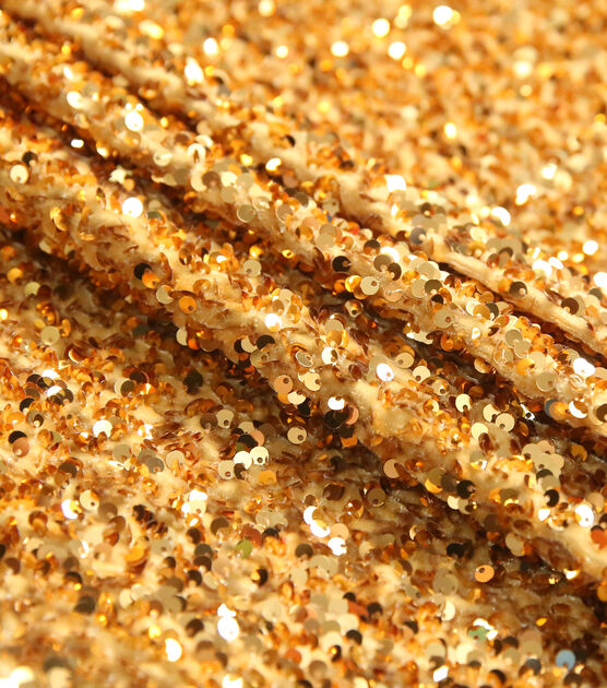 Packed Sequin On Velvet Bright Gold Fashion Joann