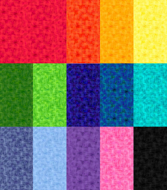 10 Brushstroke Bright Cotton Fabric Squares 42pc Joann