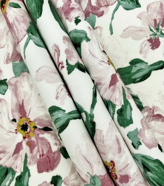 Floral On Cream Smocked Rayon Challis Fabric Joann