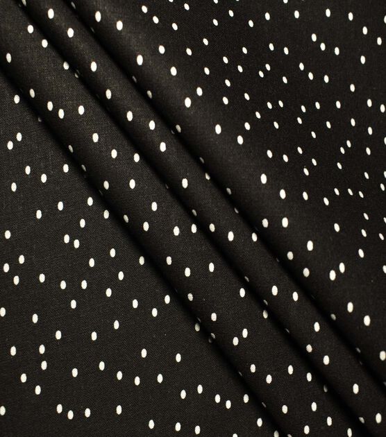 Dots On Black Cotton Fabric By Quilters Showcase Joann