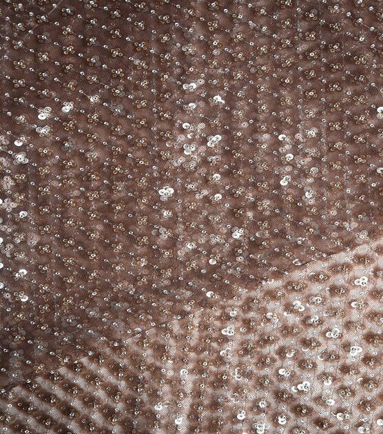 Floral Beads Gold Mesh Fabric Joann