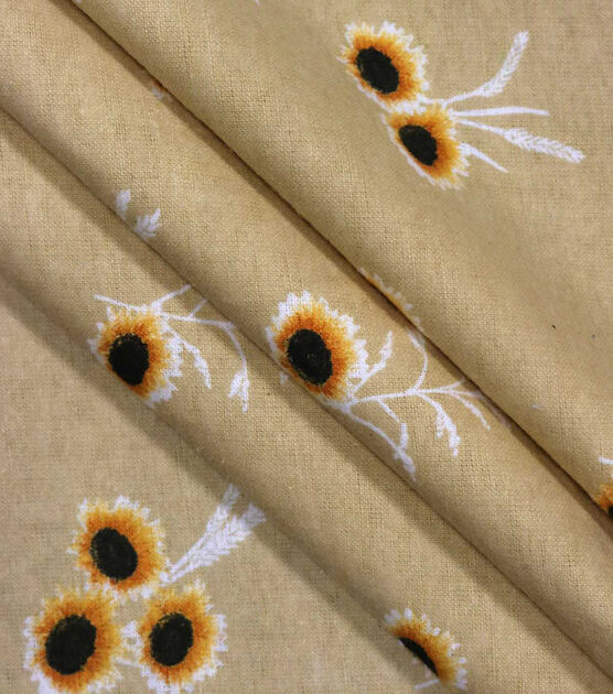 Brown Sunflowers Super Snuggle Flannel Fabric Joann