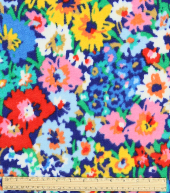 Spring Multicolor Ditsy Floral Luxe Fleece Fabric Joann