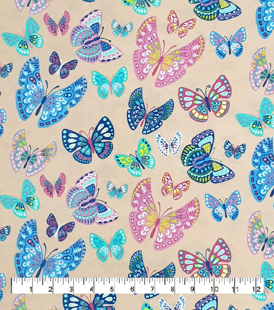 Butterfly On Orange Super Snuggle Flannel Fabric Joann