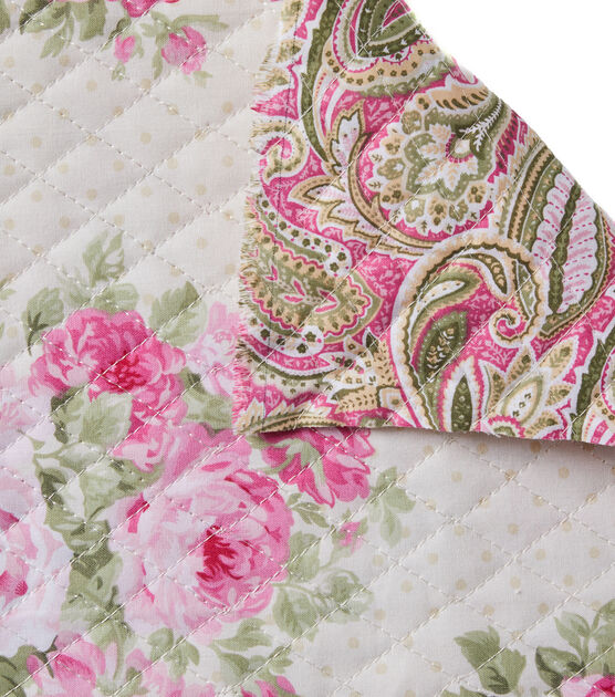 Fabric Traditions Floral Bouquets On Cream Double Faced Quilt Fabric