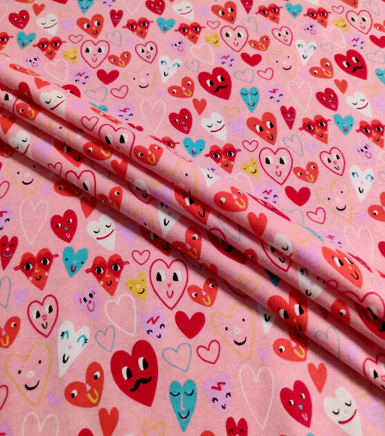 Pop Tossed Hearts Super Snuggle Flannel Fabric Joann