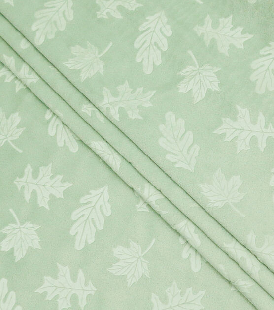 Green Leaf Embossed Soft And Minky Fabric Joann