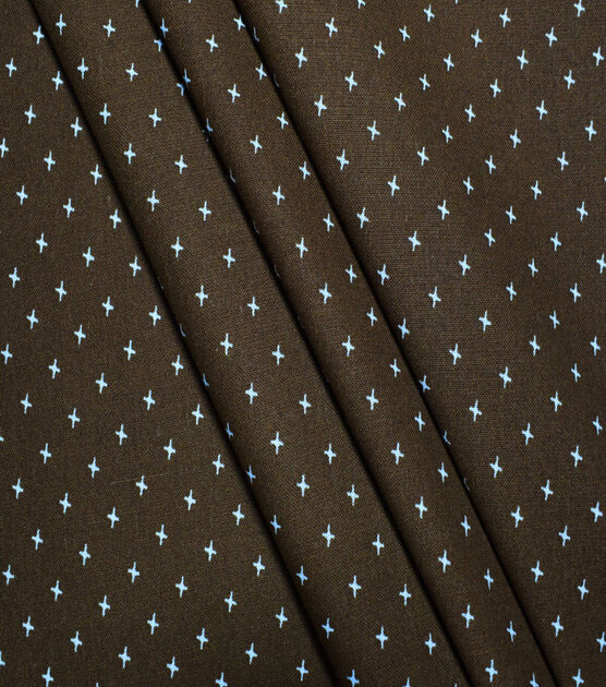 Brown Geometric Cotton Fabric Joann