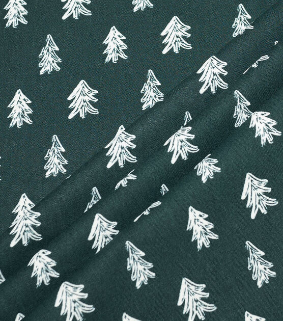 Raised Texture Trees On Green Christmas Cotton Fabric Joann