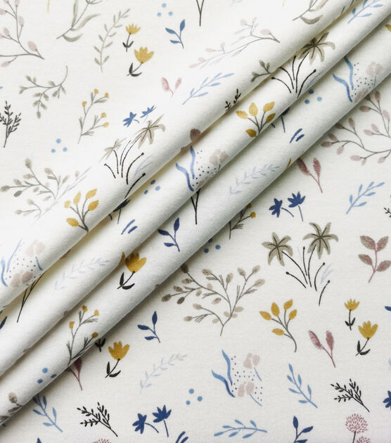 Tossed Multi Floral Nursery Flannel Fabric Joann