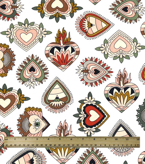 Layered Hearts On White Super Snuggle Flannel Fabric Joann