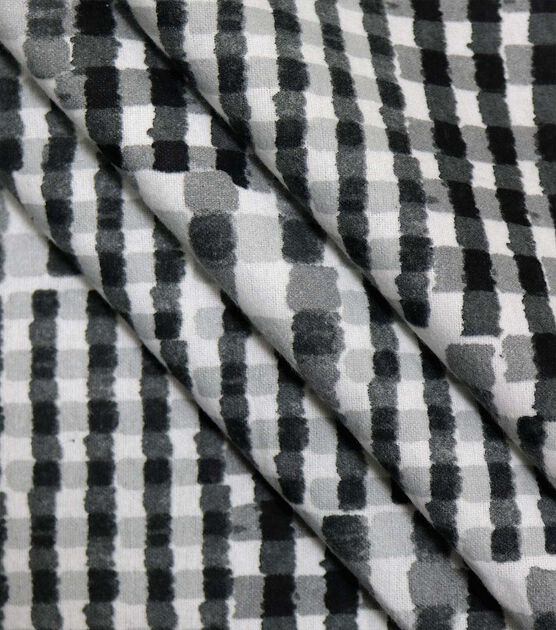 108 Black And White Gingham Plaid Wide Flannel Fabric Joann
