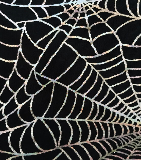 Holographic Spiderweb Interlock Knit Fabric By Pop Joann