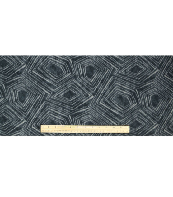Black Geometric Textured Anti Pill Plush Fleece Fabric Joann