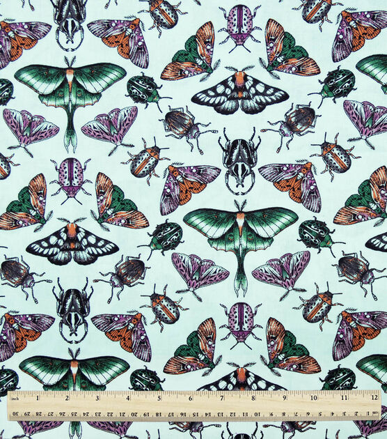 Insects On Blue Novelty Cotton Fabric Joann