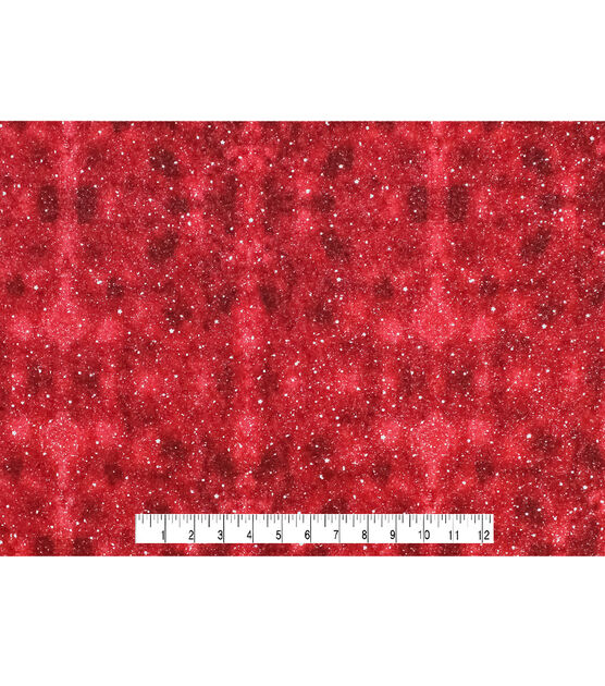 Red Snow Blender Christmas Glitter Cotton Fabric Joann