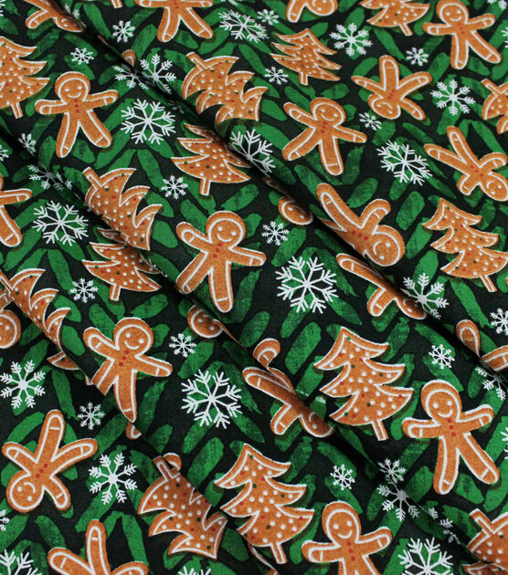 Gingerbread Cookies And Snowflakes Christmas Cotton Fabric Joann