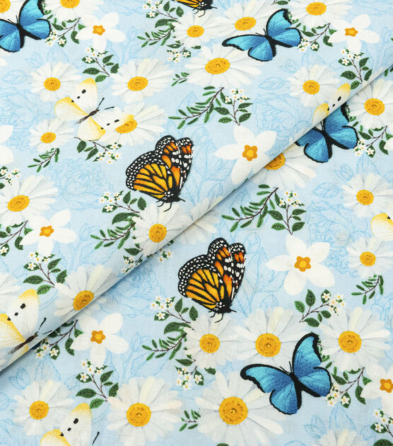 Singer Blue And Orange Butterflies Quilt Cotton Fabric Joann
