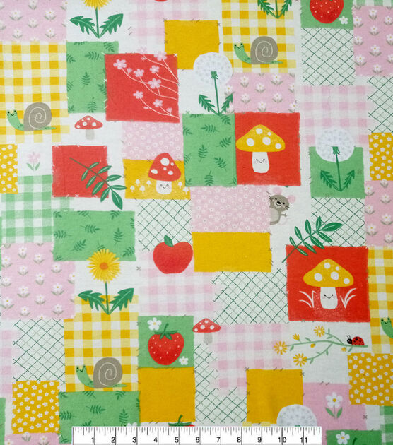 Yellow And Red Patchwork Super Snuggle Flannel Fabric By Pop Joann