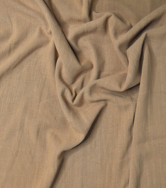 Dark Brown Slub Linen Rayon Blend Fabric Joann