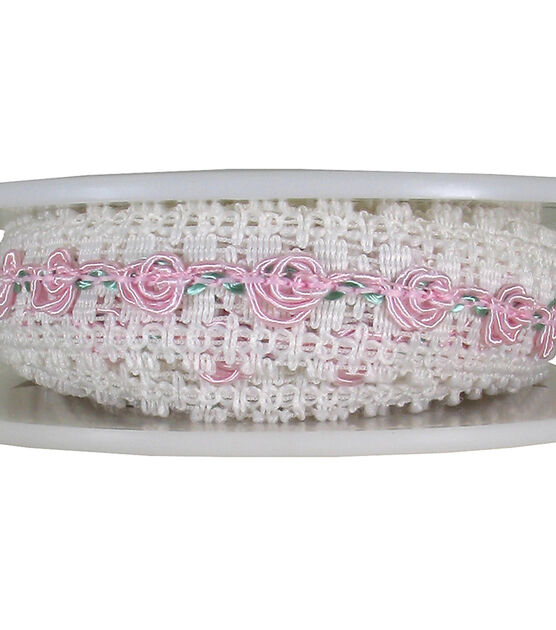 White Lace With Rose Trim Joann
