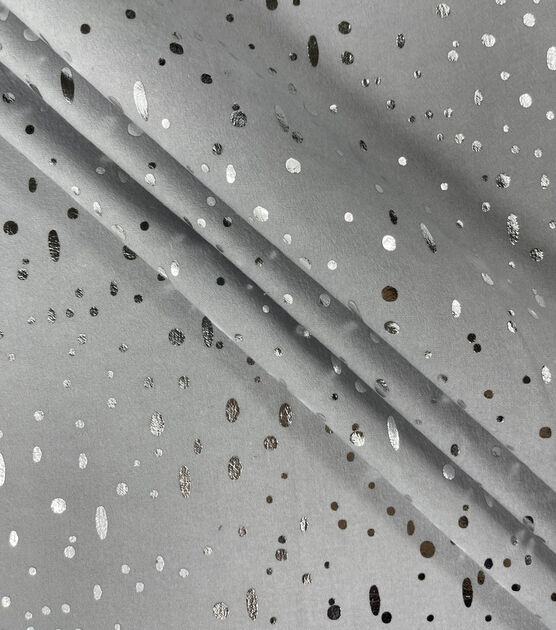 Speckle Gray Foil Flannel Fabric Joann