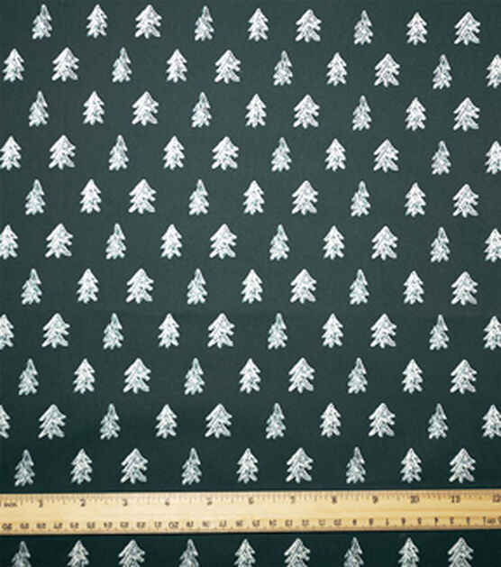 Raised Texture Trees On Green Christmas Cotton Fabric Joann