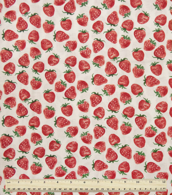 Tossed Strawberries Novelty Cotton Fabric Joann