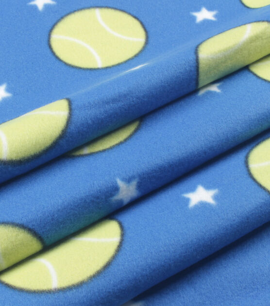 Blue Tennis Superstar Blizzard Fleece Fabric Joann